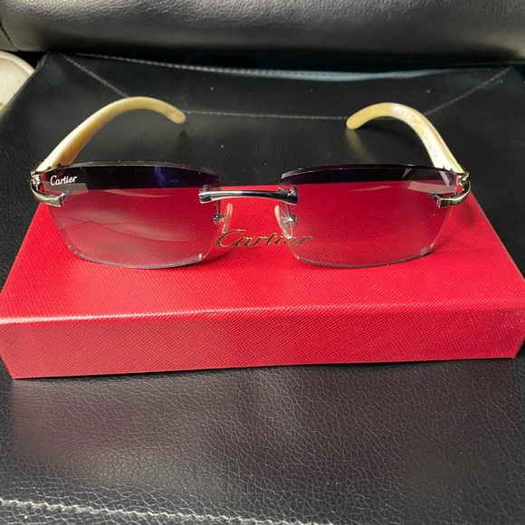 Cartier | Accessories | Cartier White Buff Glasses | Poshmark